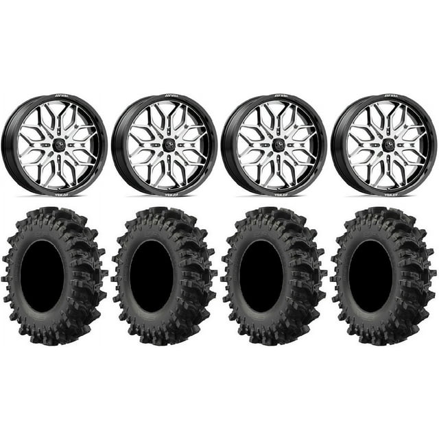 MSA Sniper 24" Wheels Machined 45" MotoSlayer Tires Polaris RZR XP 1000 ...