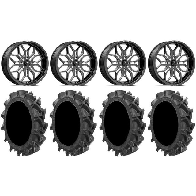MSA Sniper 24" Wheels Milled 37" MotoHavok Tires Can-Am Commander ...