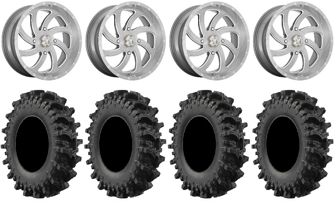 MSA Switch 20" Wheels Titanium 33" MotoSlayer Tires Can-Am Maverick X3 ...
