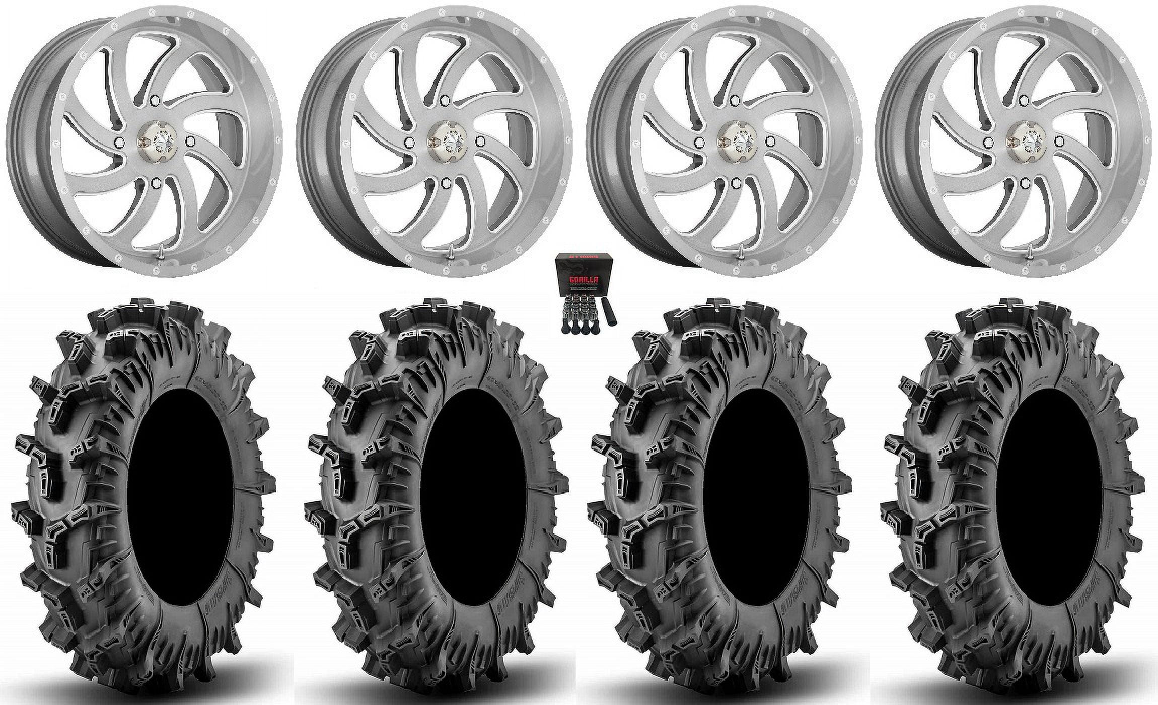 MSA Switch 22" Wheels Titanium 35" Terminator Max Tires Can-Am Maverick ...