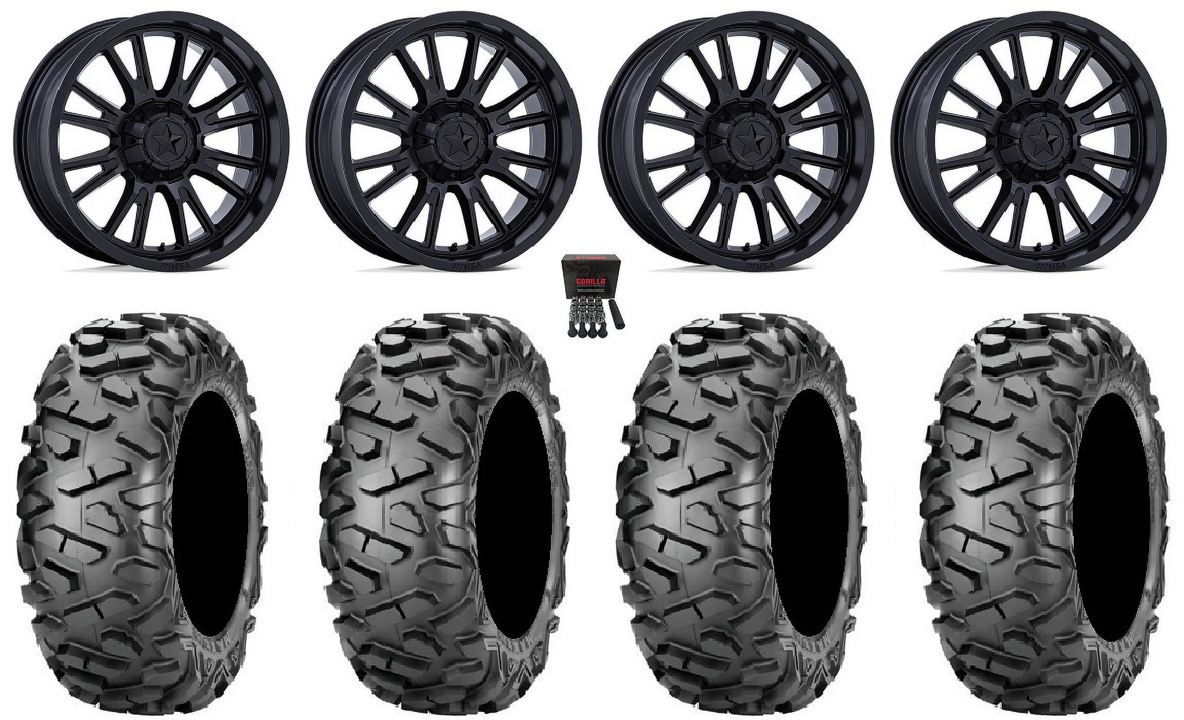 MSA ThunderLips 14" Wheels Black 28" BigHorn Tires Can-Am Maverick X3 ...