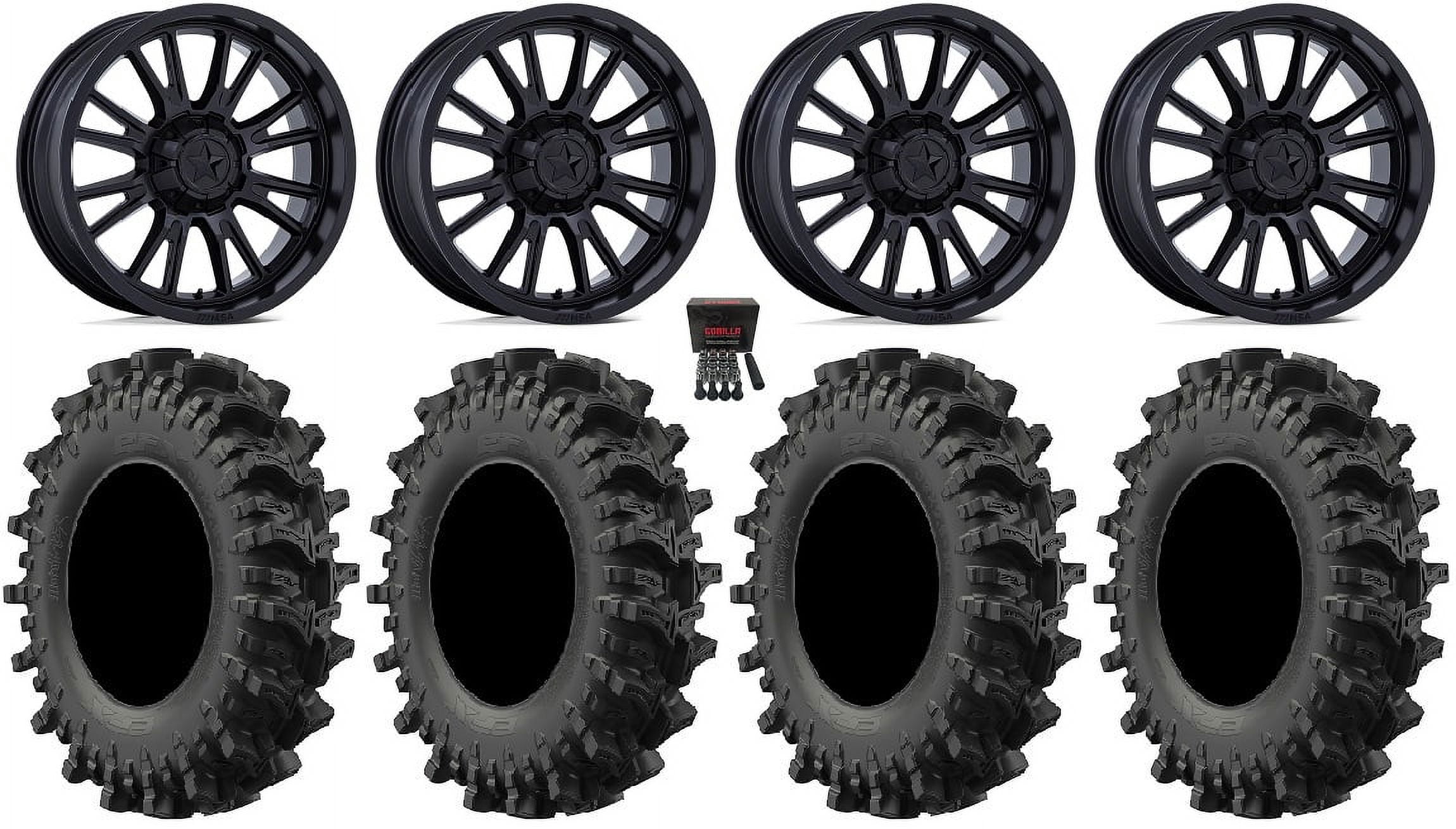 MSA ThunderLips 14" Wheels Black 30" MotoSlayer Tires Can-Am Maverick ...