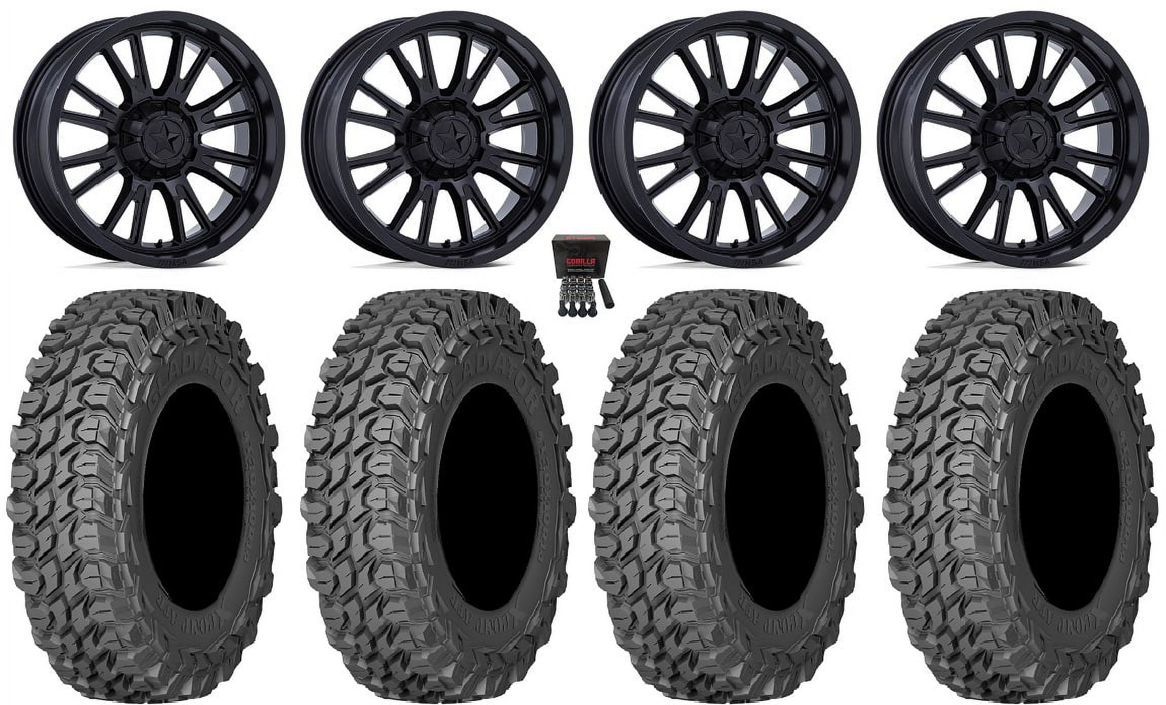 MSA ThunderLips 14" Wheels Black 32" X Comp ATR Tires Can-Am Commander Maverick Renegade ...