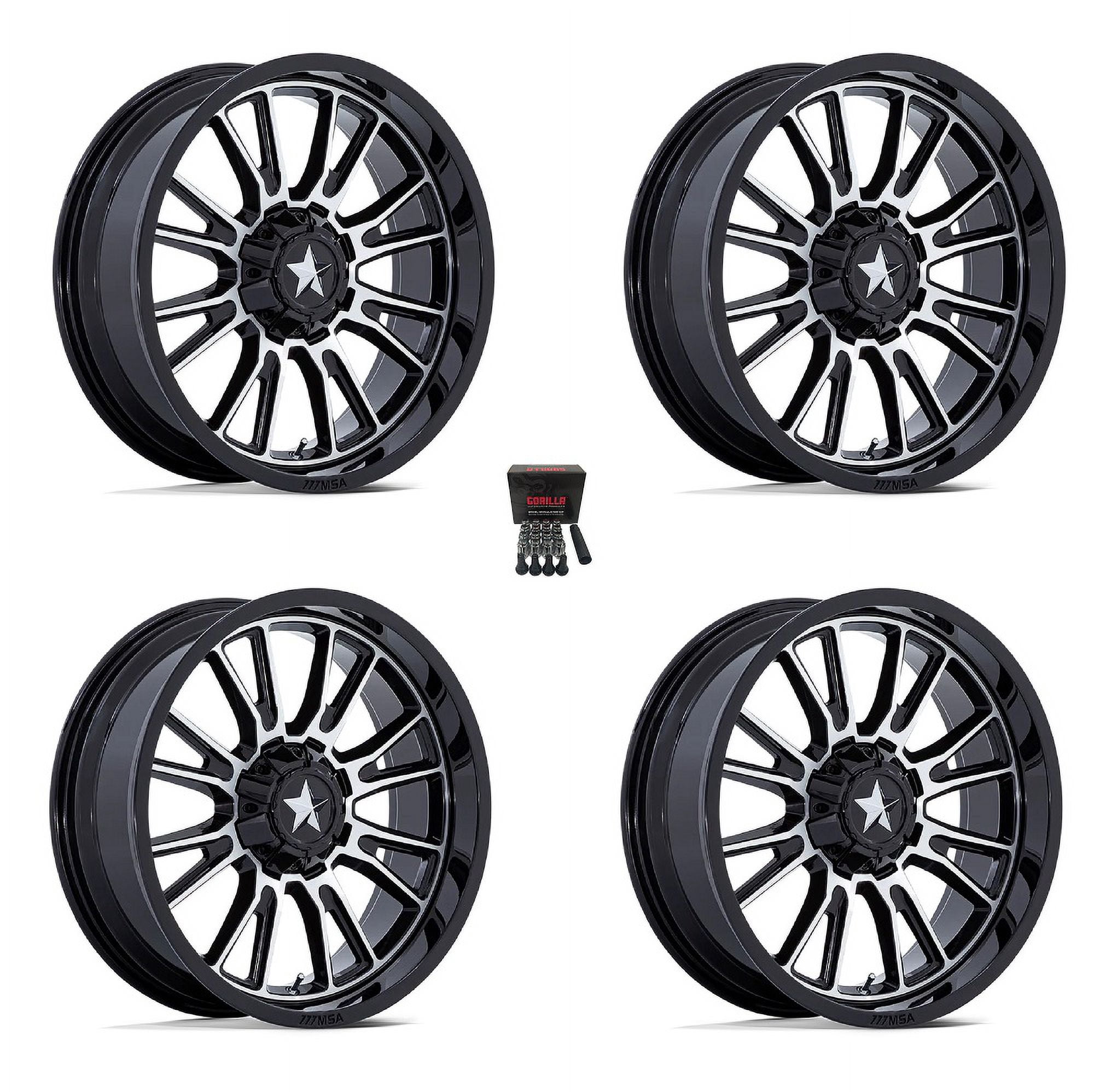 MSA ThunderLips 14" Wheels Black/Machined Can-Am Commander Maverick ...