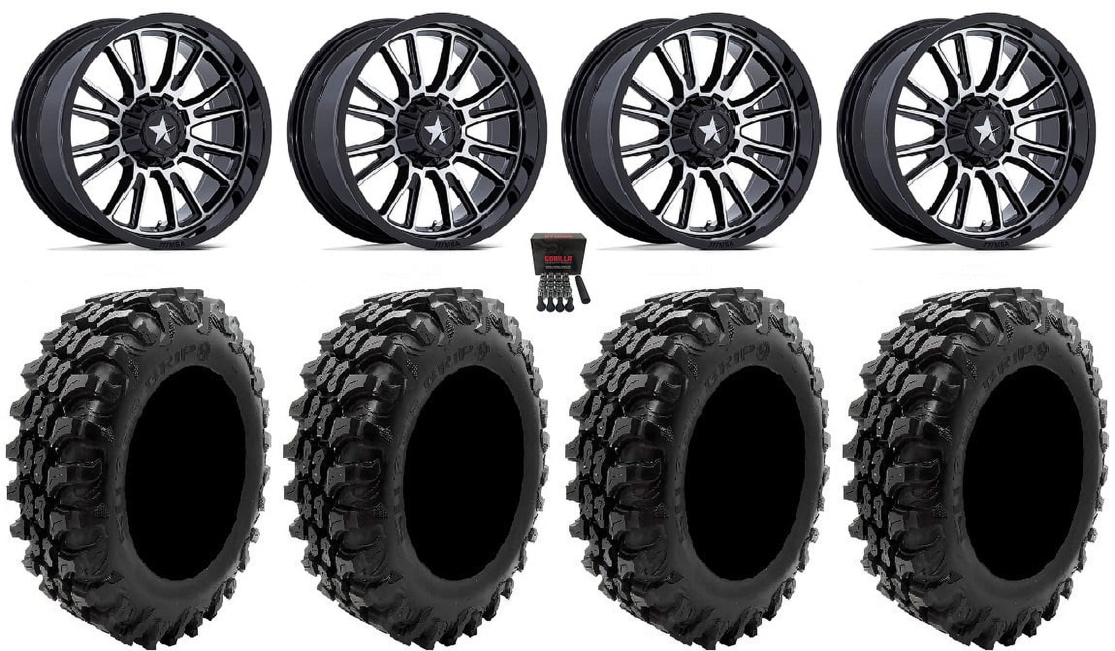 MSA ThunderLips 14" Wheels Machined 27" K9 XT Tires Can-Am Maverick X3 ...