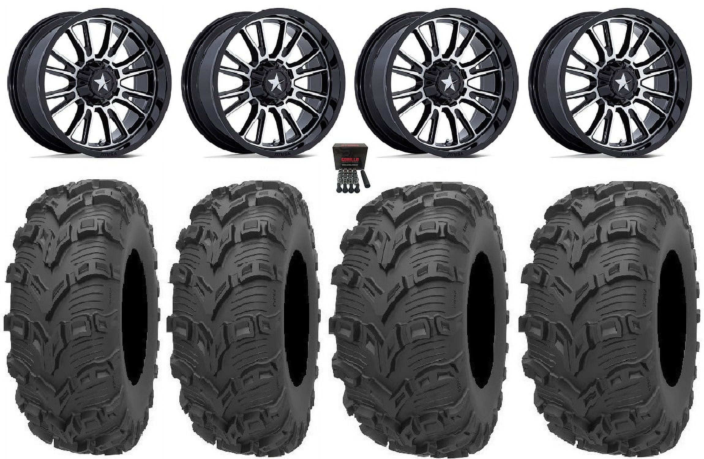 MSA ThunderLips 14" Wheels Machined 28" Bear Claw EVO Tires Can-Am ...