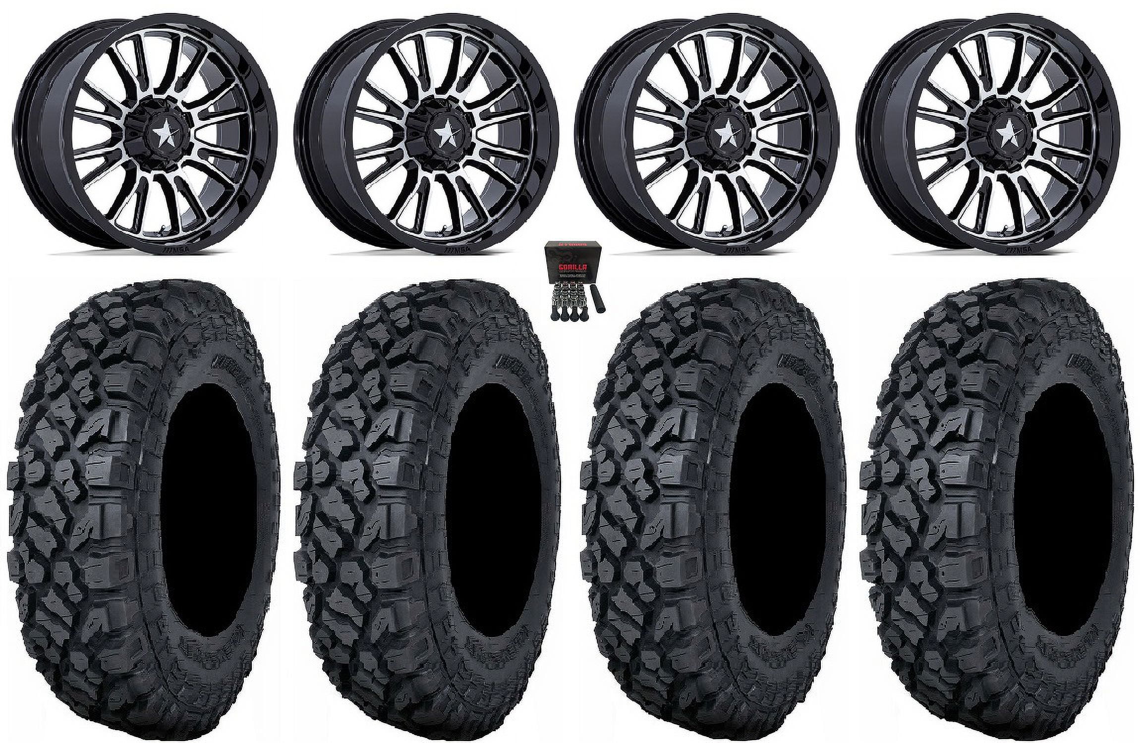 MSA ThunderLips 14" Wheels Machined 28" Klever X/T Tires Can-Am ...