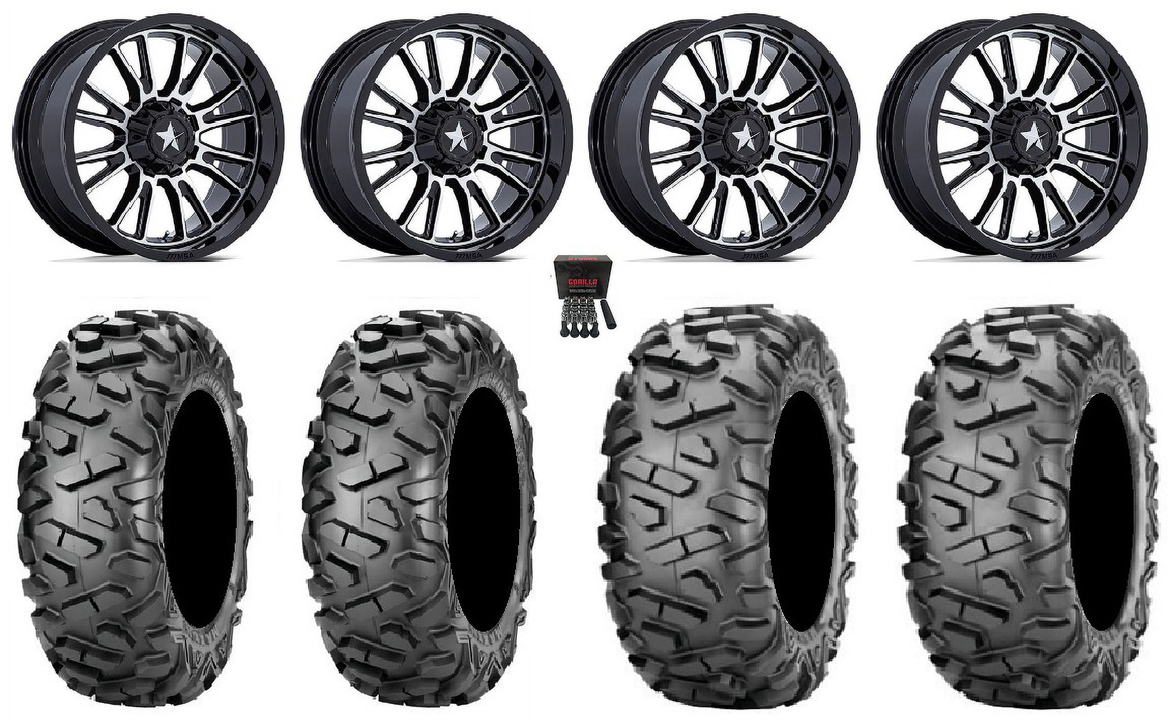 MSA ThunderLips 14" Wheels Machined 29" BigHorn Tires Can-Am Maverick ...