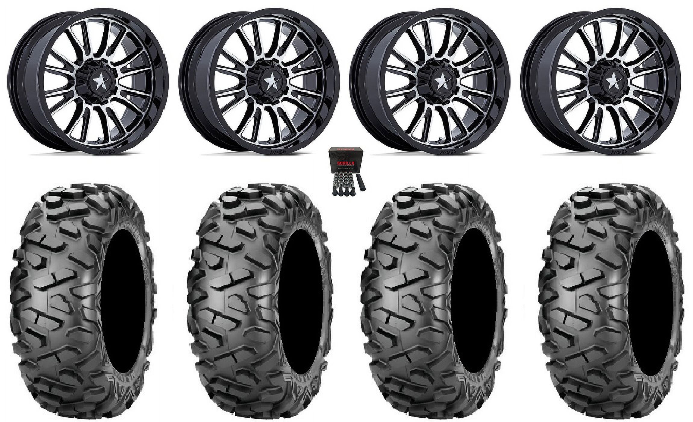 MSA ThunderLips 14" Wheels Machined 30" BigHorn Tires Can-Am Commander ...