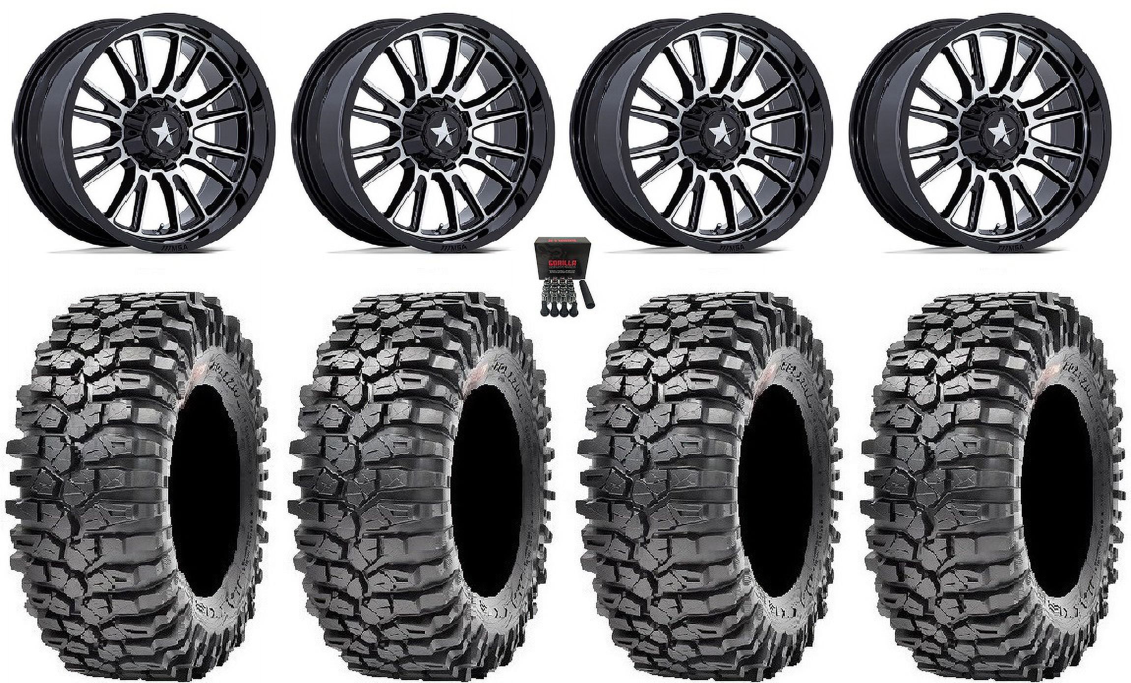 MSA ThunderLips 14" Wheels Machined 30" Roxxzilla Tires Can-Am Maverick ...