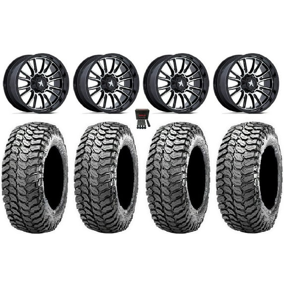 MSA ThunderLips 14" Wheels Machined 32" Liberty Tires Polaris RZR XP ...