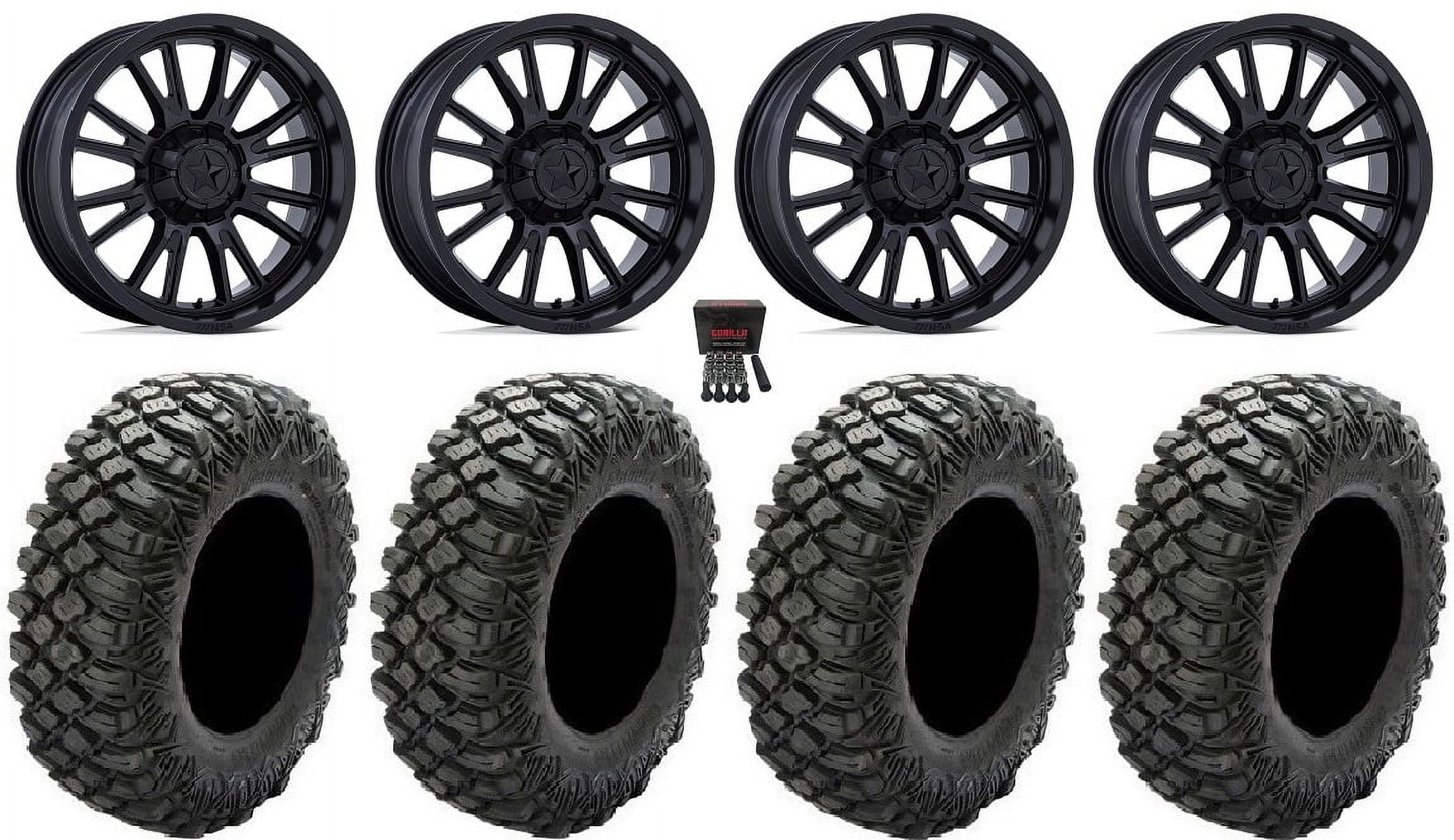 MSA ThunderLips 15" Wheels Black 30" Crawler XR Tires Polaris RZR XP ...