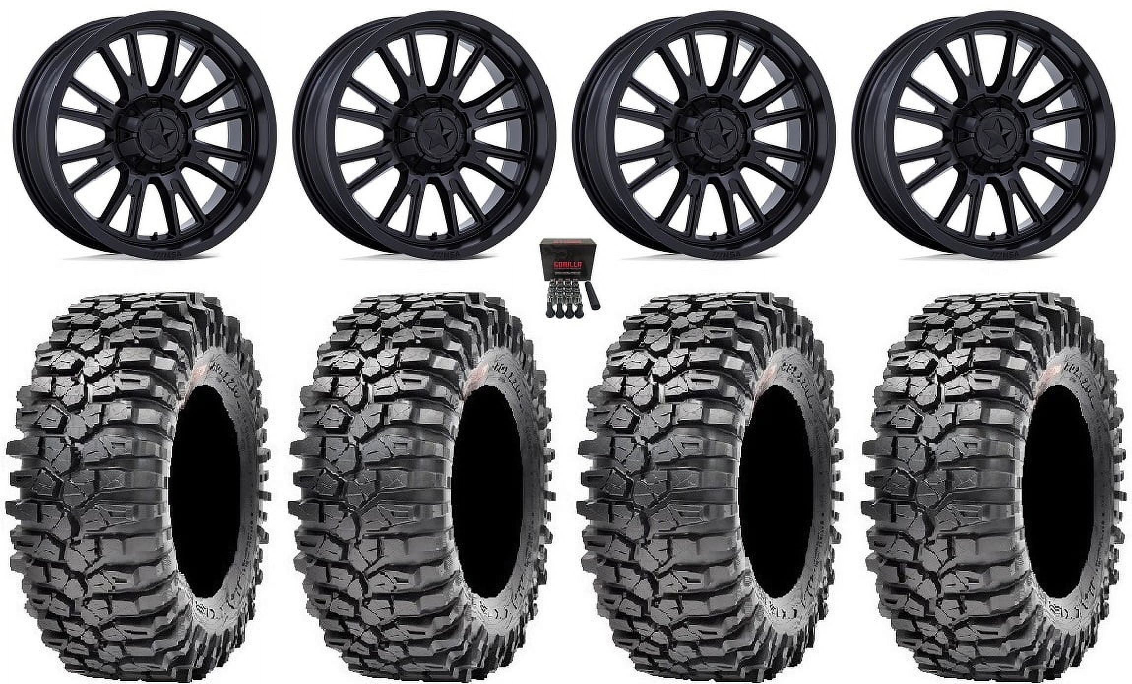 MSA ThunderLips 15" Wheels Black 32" Roxxzilla Tires Polaris RZR XP ...