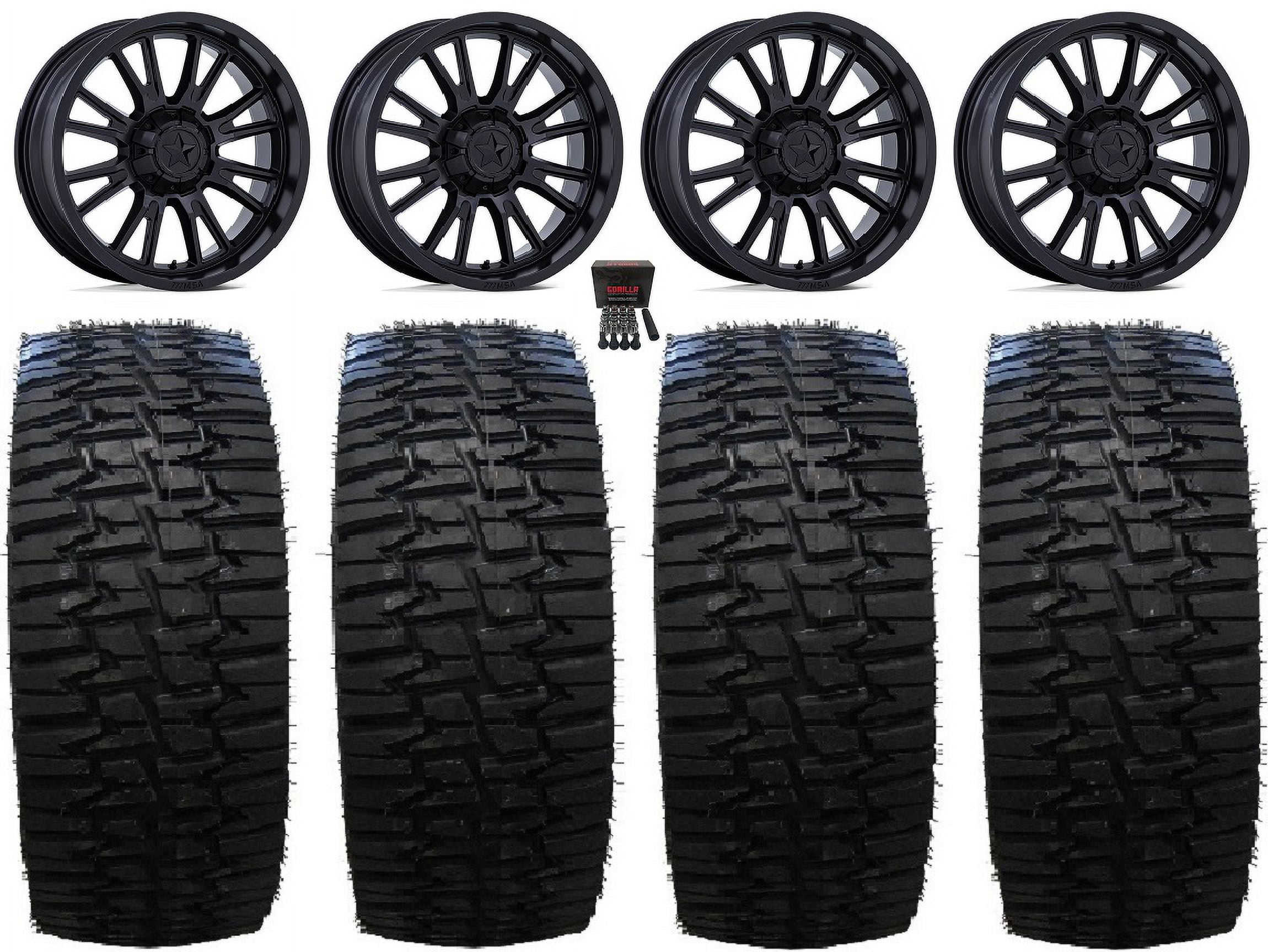MSA ThunderLips 15" Wheels Black 33" Desert Race Tires Can-Am Maverick ...