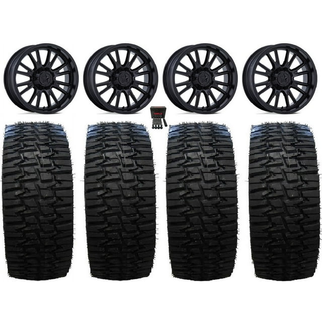 MSA ThunderLips 15" Wheels Black 33" Desert Race Tires Can-Am Maverick ...