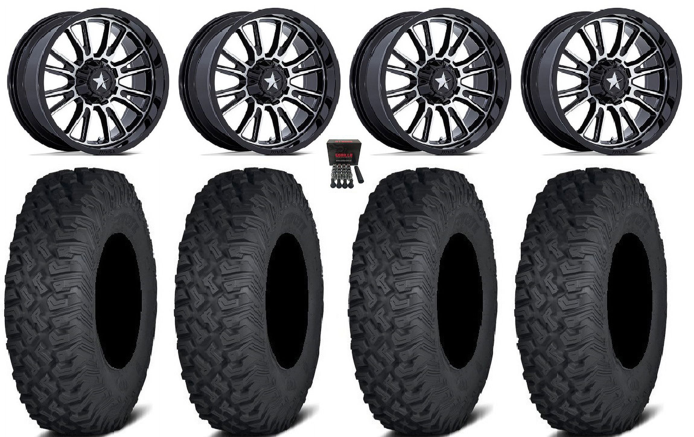 MSA ThunderLips 15" Wheels Machined 32" Coyote Tires Polaris RZR XP ...