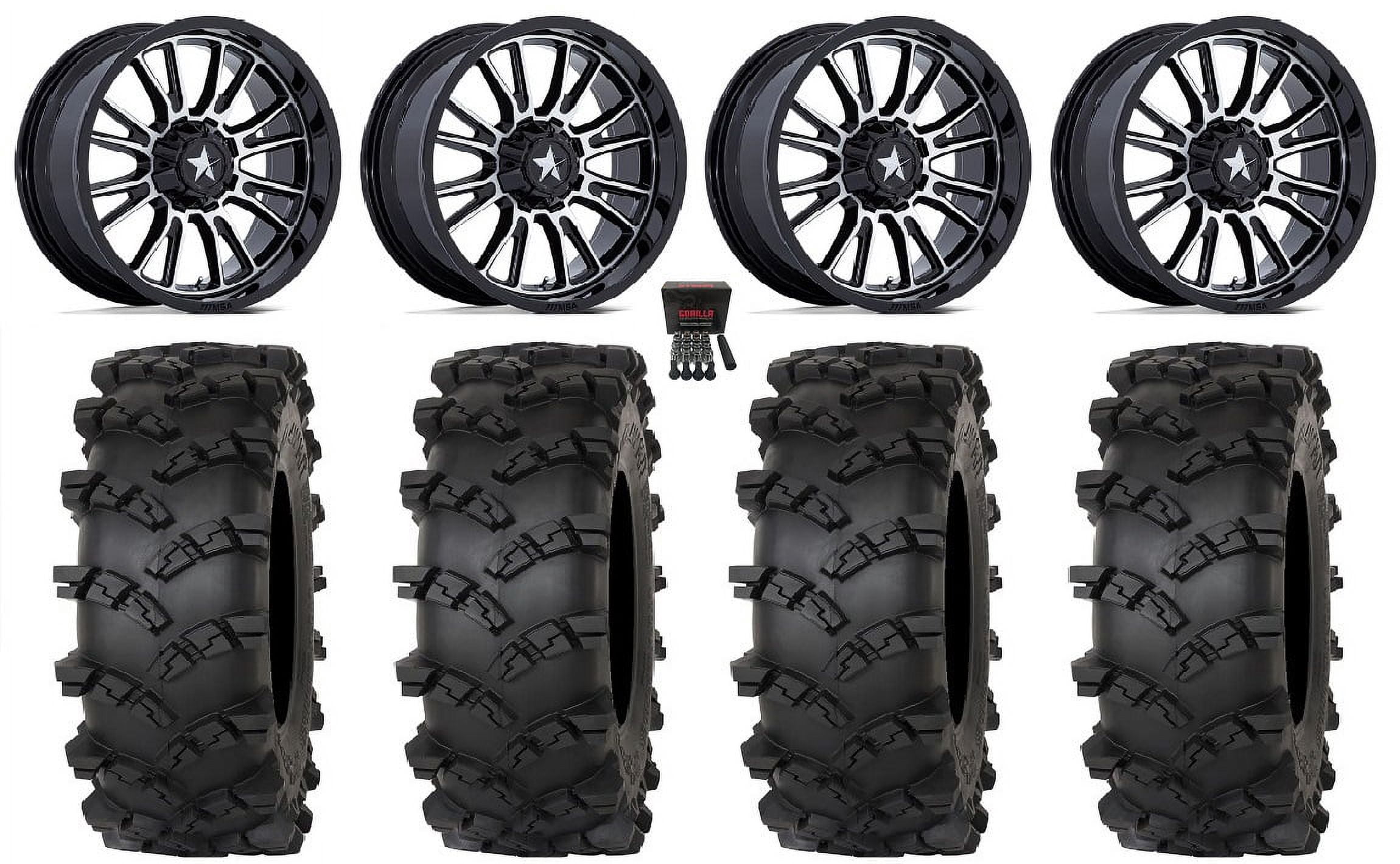 MSA ThunderLips 15" Wheels Machined 32" Outlaw M/T Tires Can-Am ...
