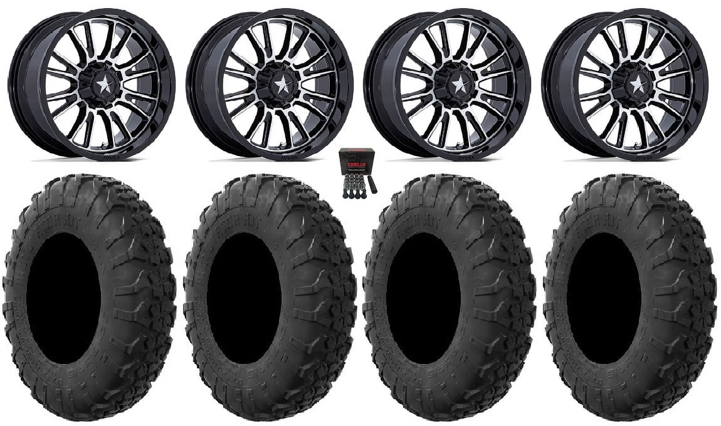 MSA ThunderLips 15" Wheels Machined 33" MotoVator R/T Tires Can-Am ...