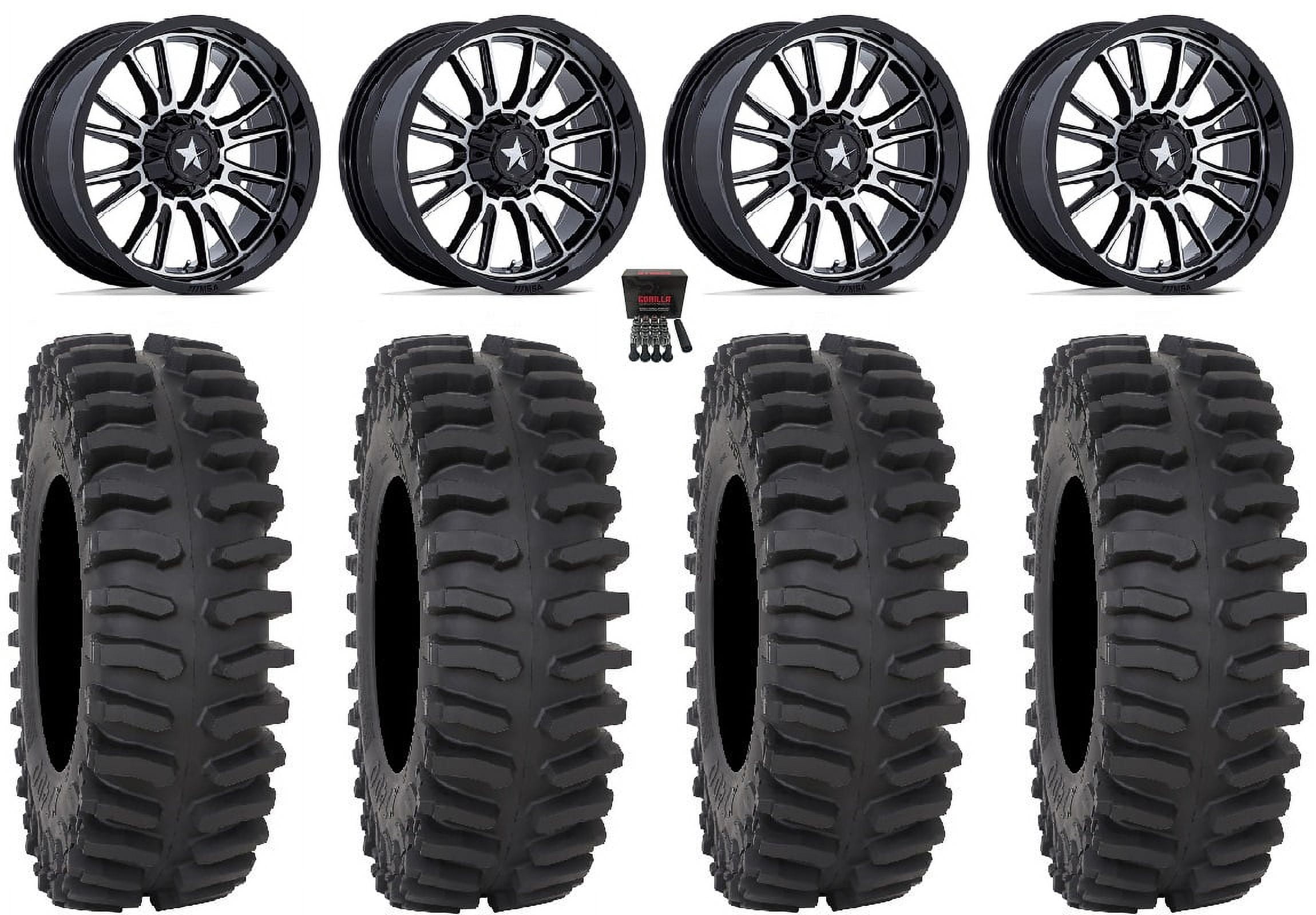 MSA ThunderLips 15" Wheels Machined 33" XT400 Tires Can-Am Maverick X3 ...