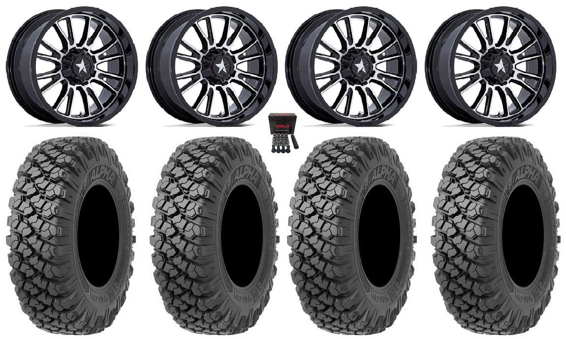 MSA ThunderLips 15" Wheels Machined 35" Alpha Tires Can-Am Maverick X3 ...