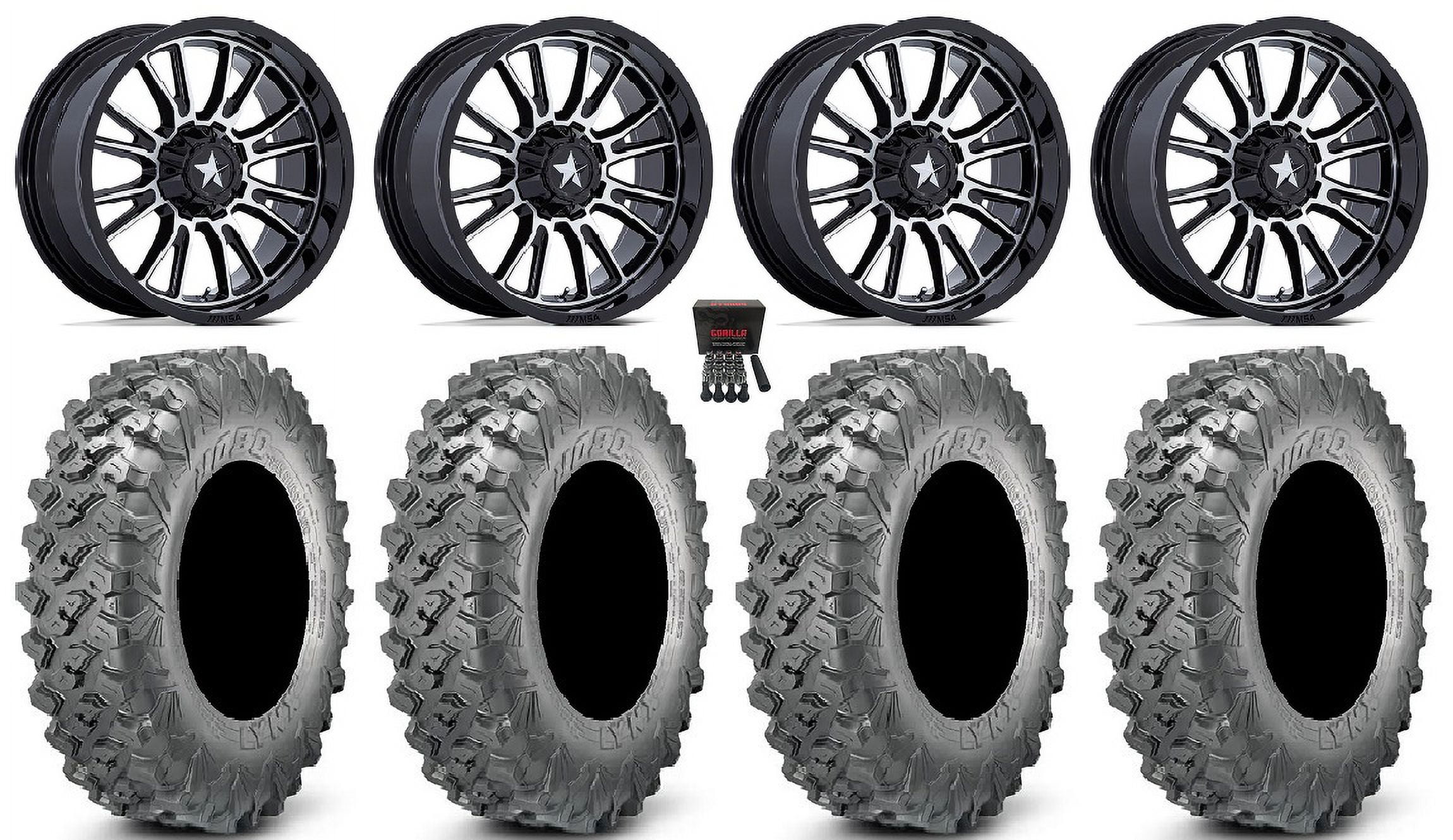MSA ThunderLips 15" Wheels Machined 35" Lynx SXS Tires Can-Am Commander ...