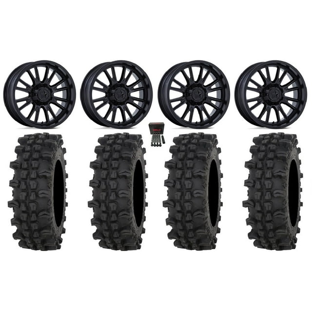 MSA ThunderLips 20" Wheels Bk 33" ACP Tires Polaris RZR Turbo R & Pro R ...