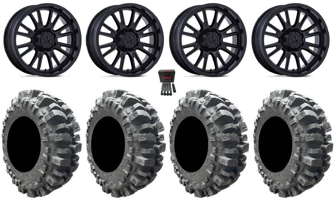 MSA ThunderLips 20" Wheels Bk 33" Bogger Tires Polaris RZR Turbo R ...