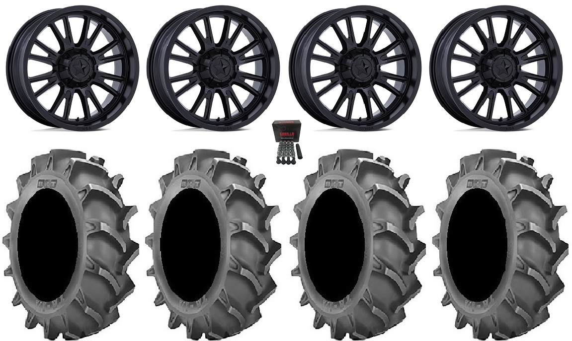 MSA ThunderLips 20" Wheels Bk 37x9.5 BKT 171 Tires Polaris RZR Turbo R ...