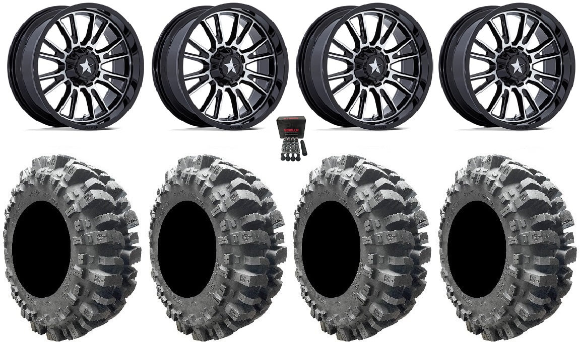 MSA ThunderLips 20" Wheels Mh 33" Bogger Tires Polaris RZR Turbo R ...