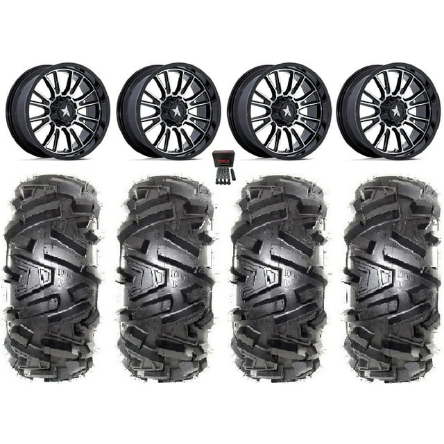 MSA ThunderLips 20" Wheels Mh 34" Moto MTC Tires Polaris RZR Turbo R & Pro R Ranger 1500 ...