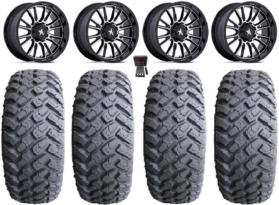 MSA ThunderLips 20" Wheels Mh 34" MotoHammer Tires Polaris RZR Turbo R & Pro R Ranger 1500 ...