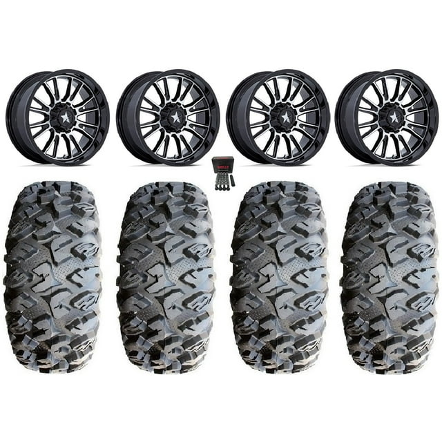 MSA ThunderLips 20" Wheels Mh 35" MotoClaw Tires Polaris RZR Turbo R ...