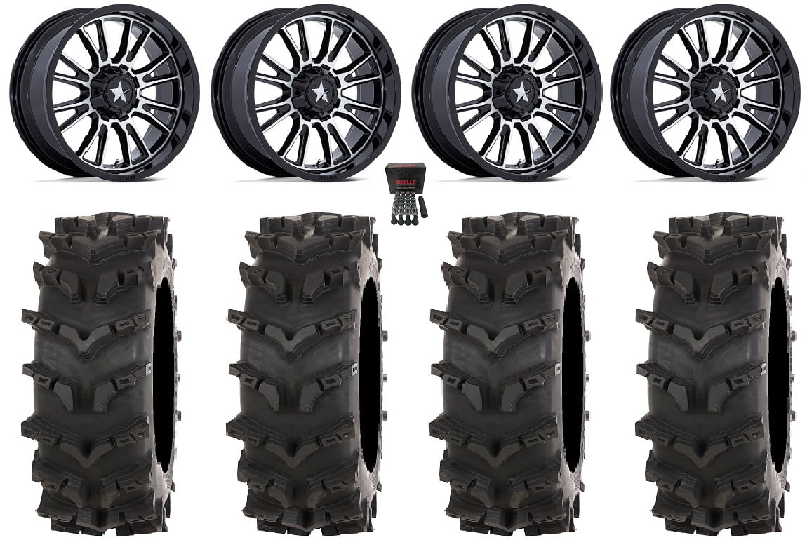 MSA ThunderLips 20" Wheels Mh 36" Out&Back Max'd Tires Polaris RZR ...