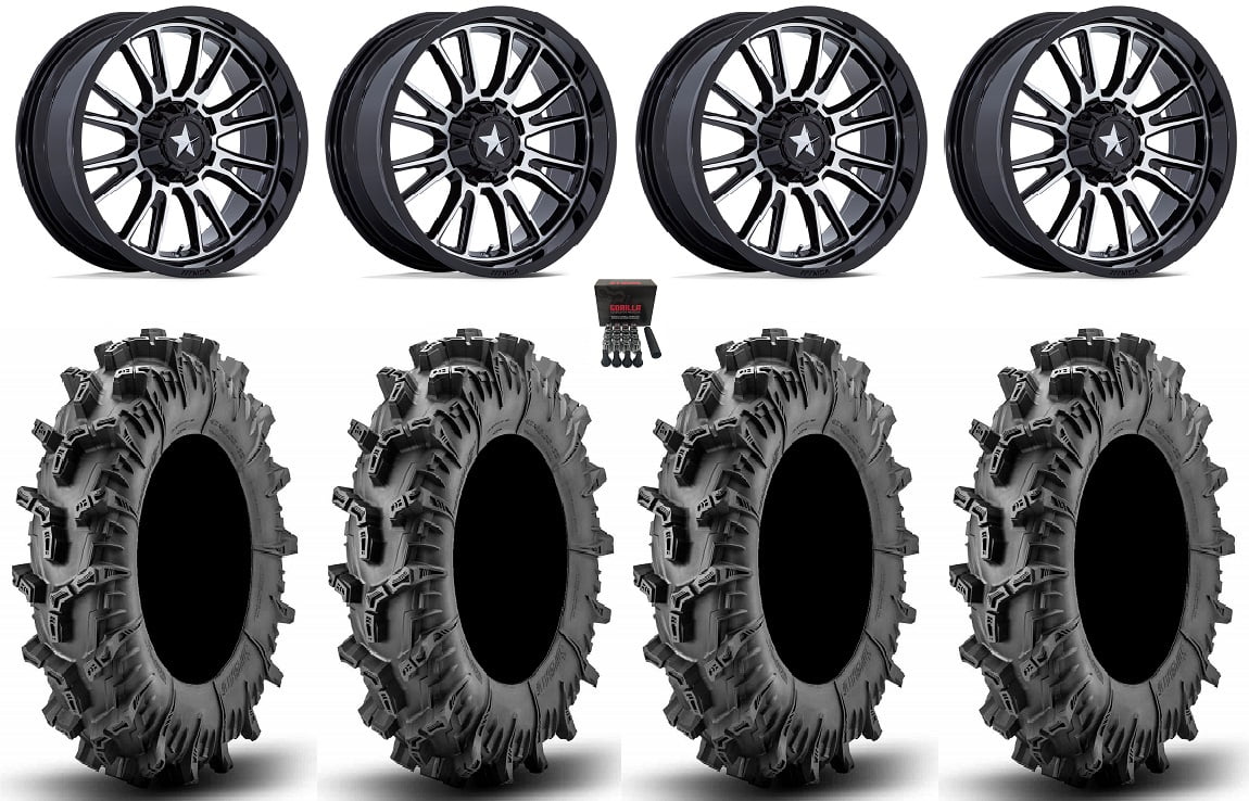 MSA ThunderLips 24" Wheels Machined 44" Terminator Max Tires Can-Am ...