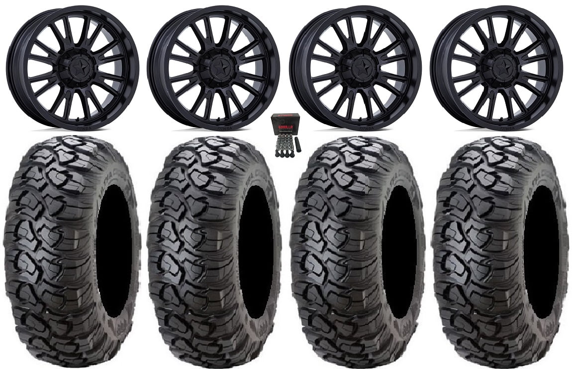 MSA Thunderlips 15" Wheels Black 32" Ultracross Tires Polaris RZR Turbo ...