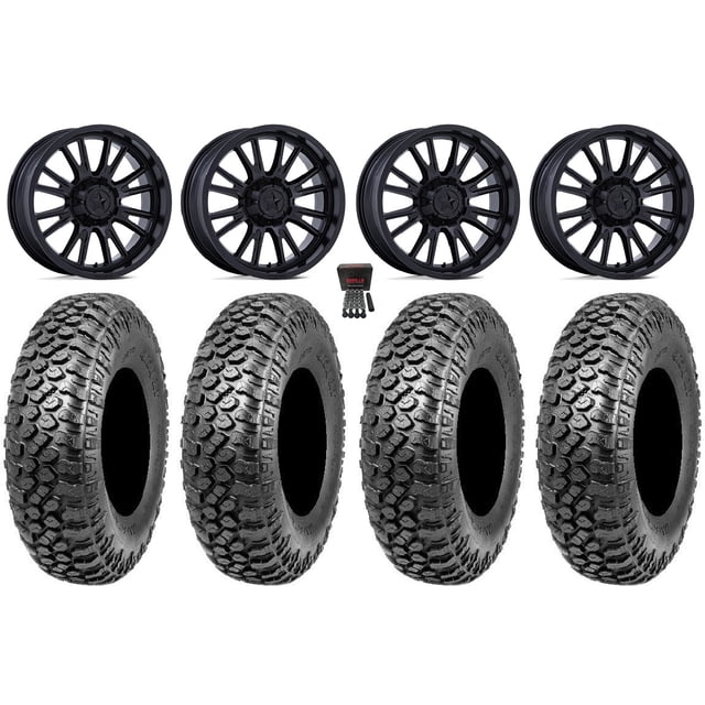 MSA Thunderlips 15" Wheels Black 33" RAZR XT Tires Polaris RZR Turbo R ...