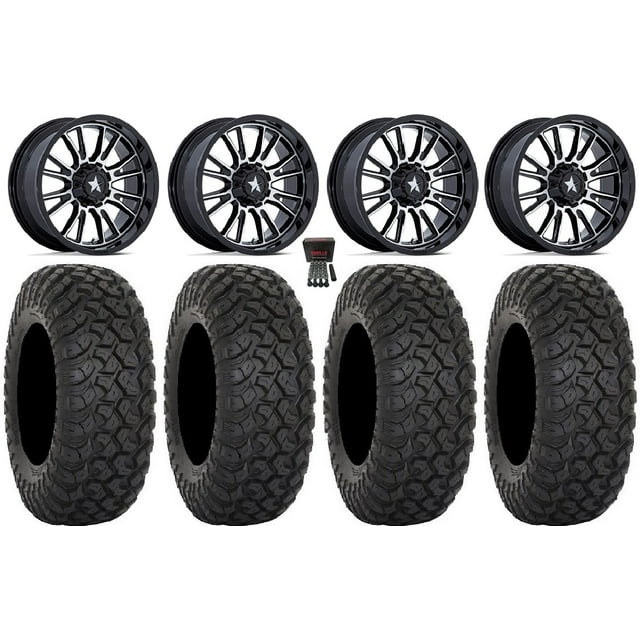 MSA Thunderlips 15" Wheels Machined 32" RT320 Tires Polaris RZR Turbo R ...
