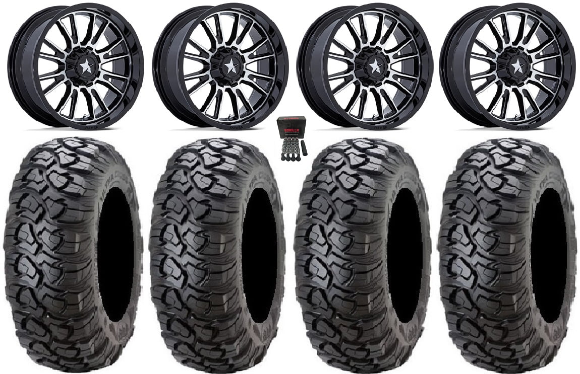 MSA Thunderlips 15" Wheels Machined 32" Ultracross Tires Polaris RZR ...