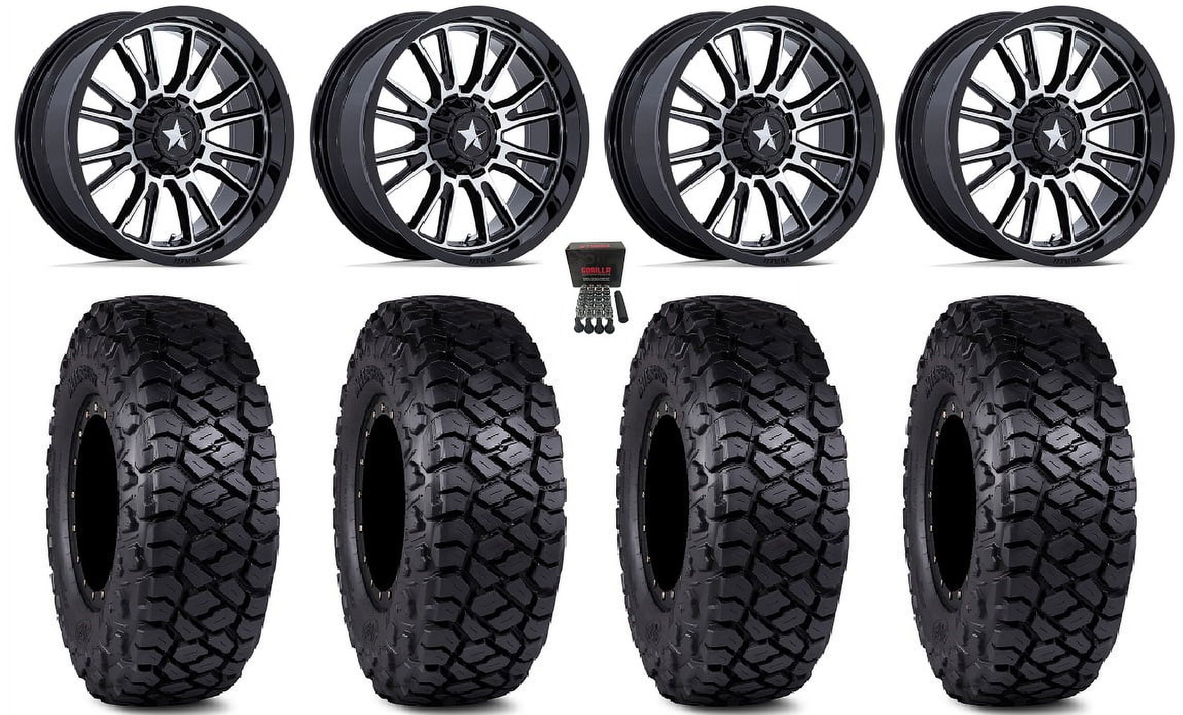 MSA Thunderlips 15" Wheels Machined 35" Intersect Tires Polaris RZR ...