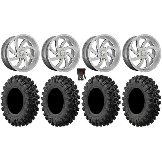 MSA Titanium Switch 18" ATV Wheels 40" MotoRavage XL Tires Sportsman ...