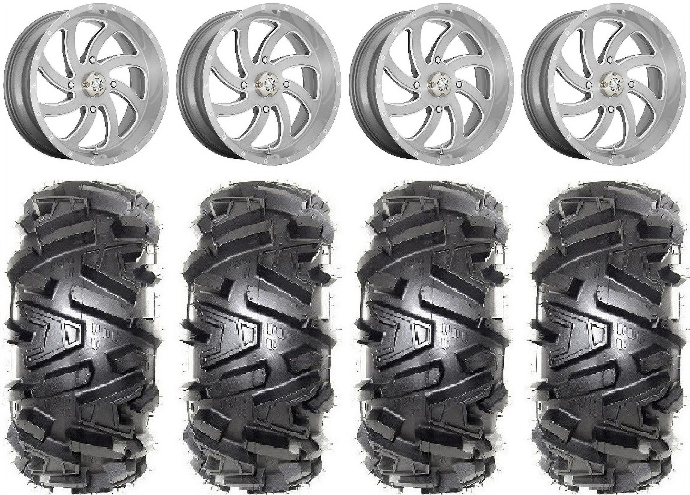 MSA Titanium Switch 20" ATV Wheels 34" Moto MTC Tires Can-Am Commander ...