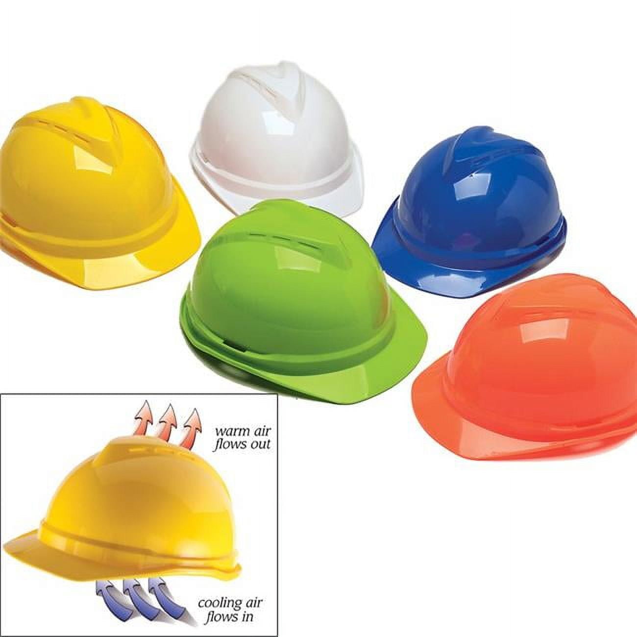 MSA V-Gard 500 Hat Vented 4-Point Fas-Trac III, White, Lot of 20 ...