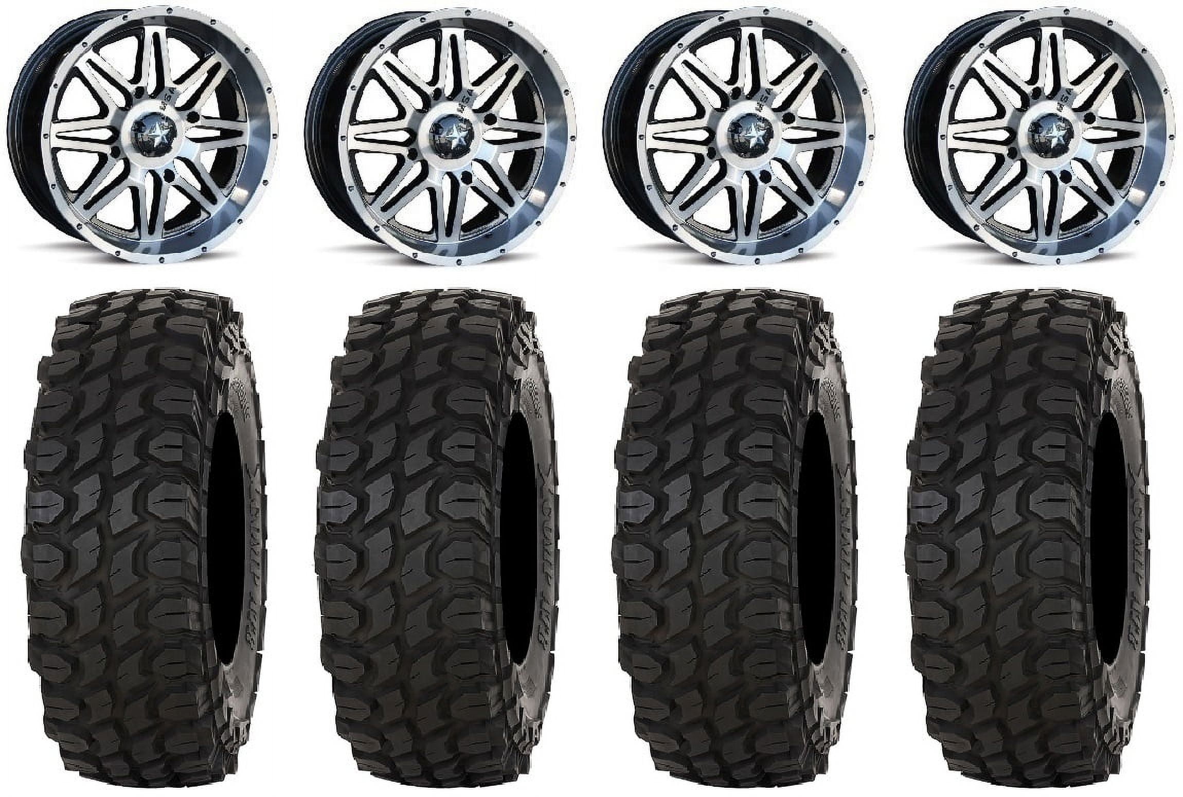 MSA Vibe 14" Wheels Dark Tint 32" XComp ATR Tires Can-Am Maverick X3 ...