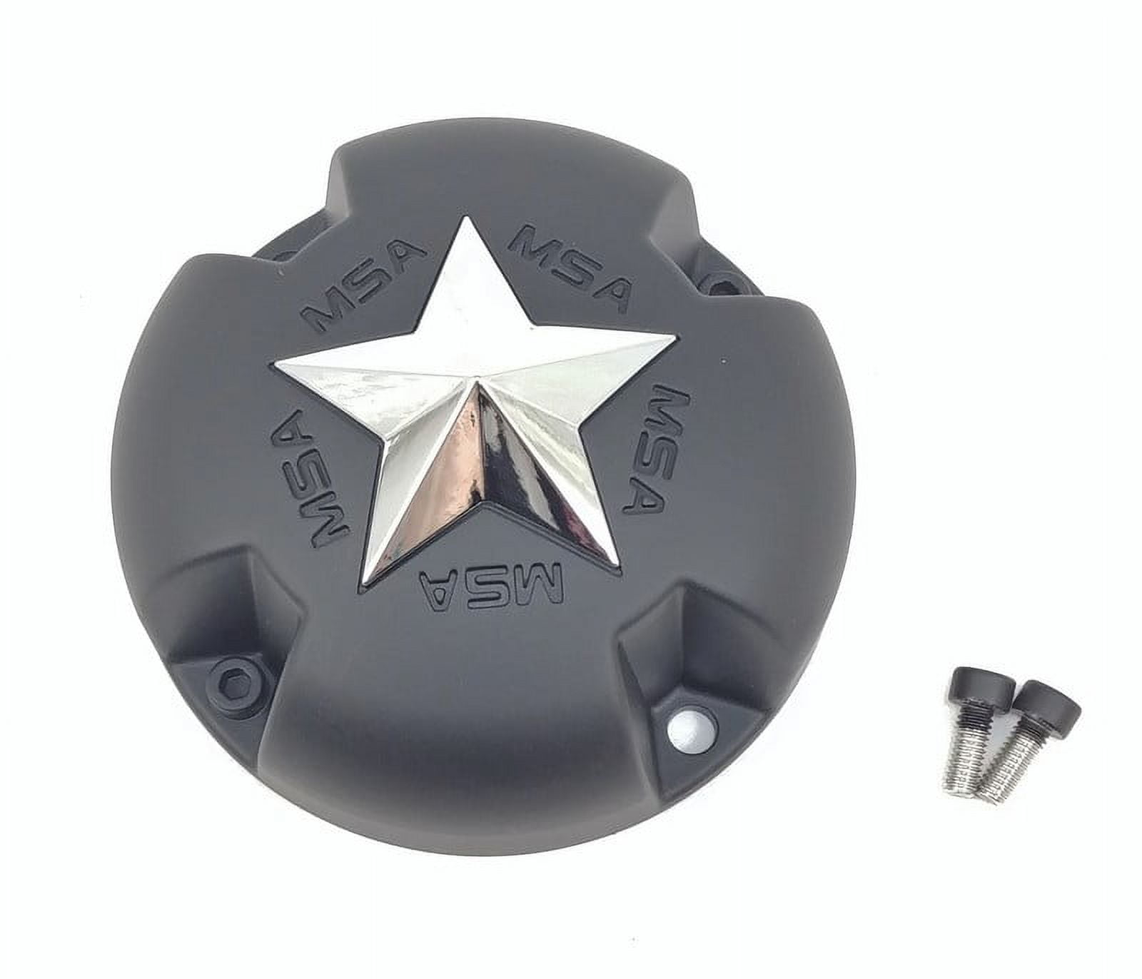MSA Wheels Star Bolt on Center Cap - Flat Black - MSA-CAP-F - Walmart.com