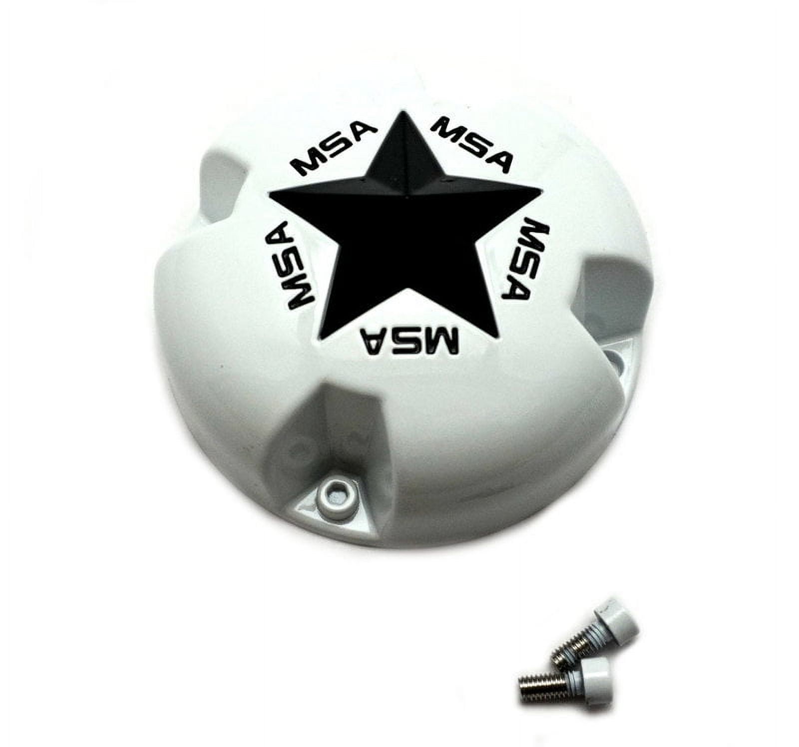 MSA White Wheel Center Hub Cap 3.25" Bolt-In for M12 Diesel M20 Kore ...