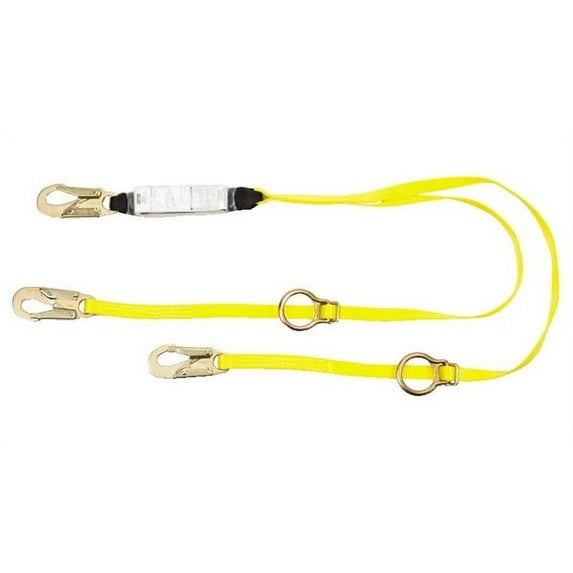 MSA Workman Twin Leg Shock-Absorbing Lanyard With LC Harness Connection ...