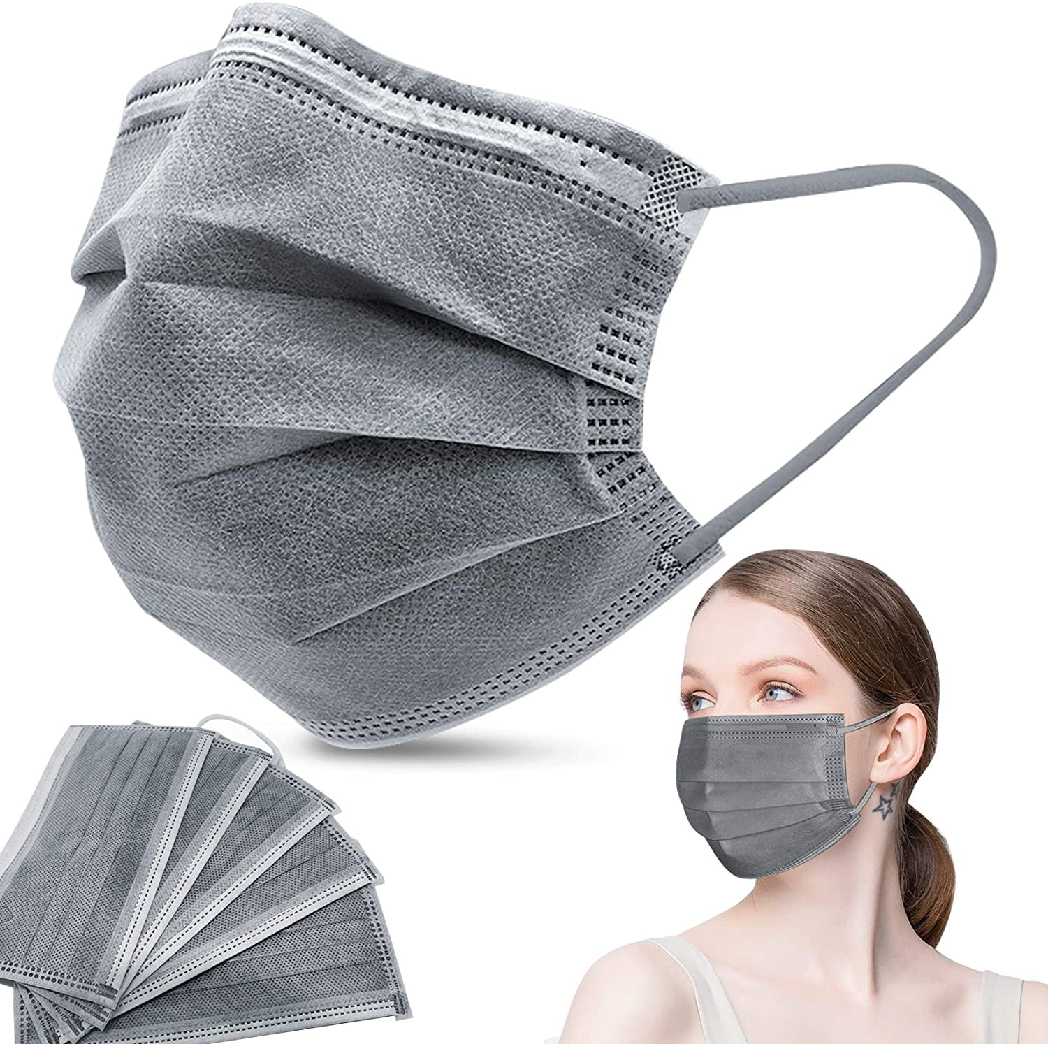 MSAAEX Disposable Face Mask for Breath Health, Dustproof Mouth Cover, 4 ...