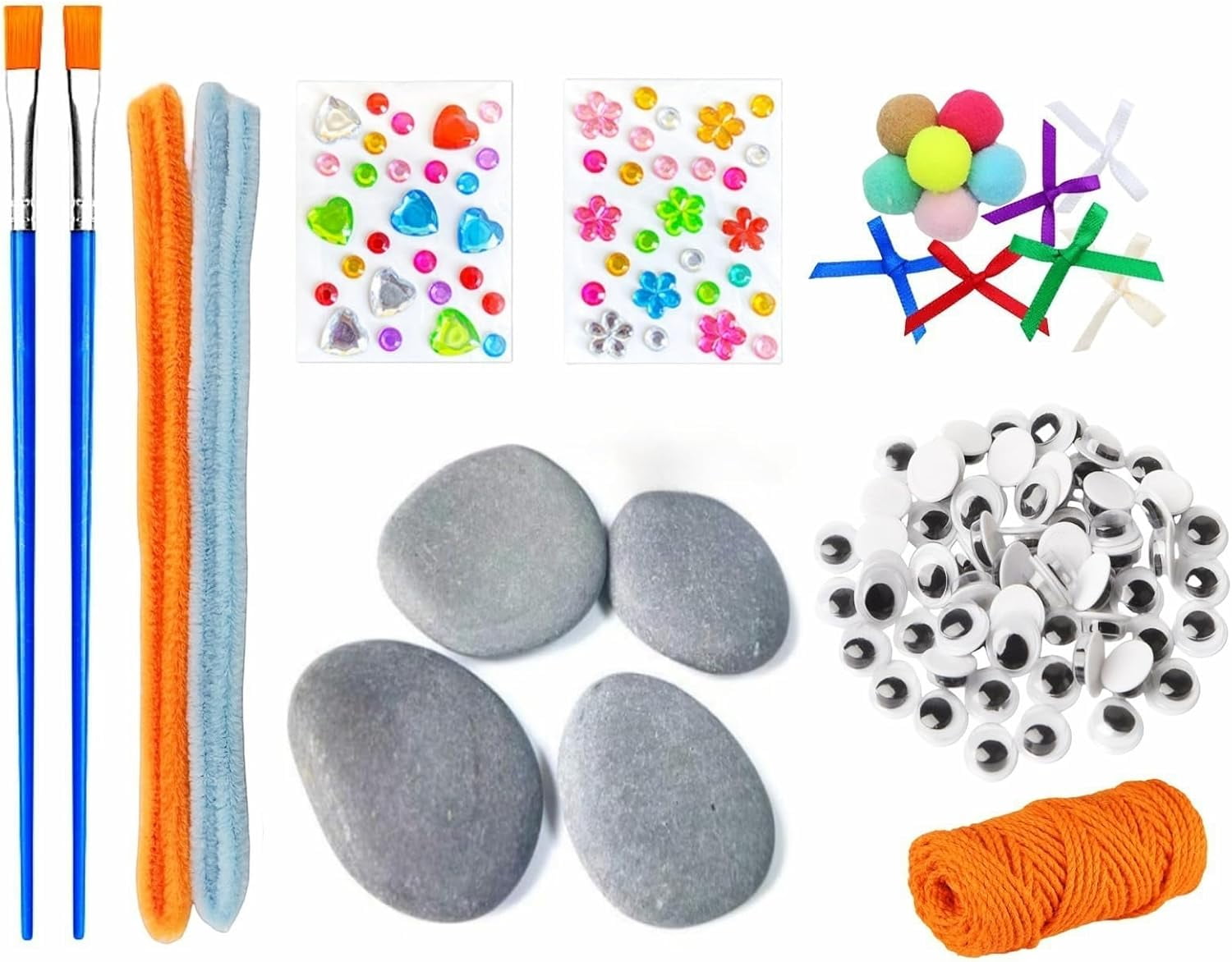 MSACC 125PCS Rock Painting DIY Kit, Arts and Crafts for Girls Boys ...