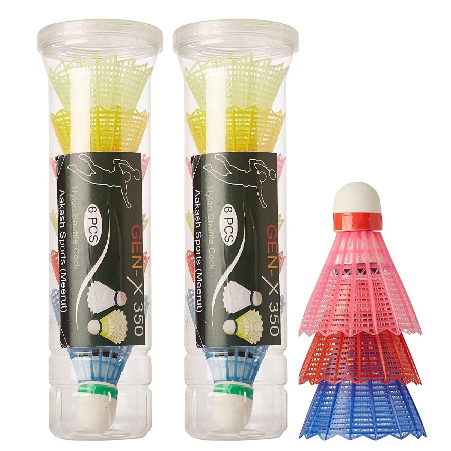 MSB Sports Gen - X 350 Badminton Plastic Shuttlecock Multicolour | 2 ...