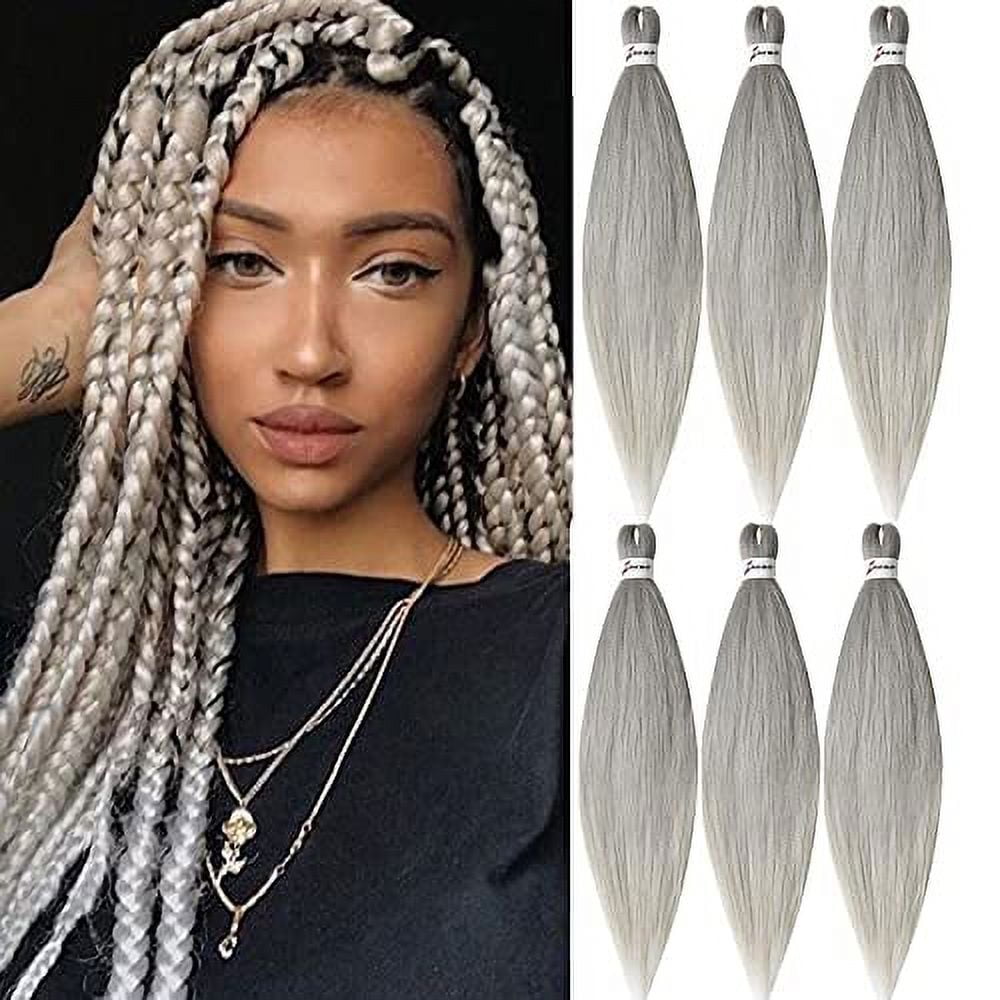 MSBELLE 6 Packs/Lot 75g/Pack Pre Stretched Crochet Braids Hair 20 Inch ...